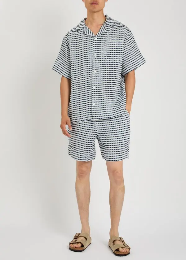 CHE Riita Textured Patterned Linen Shorts