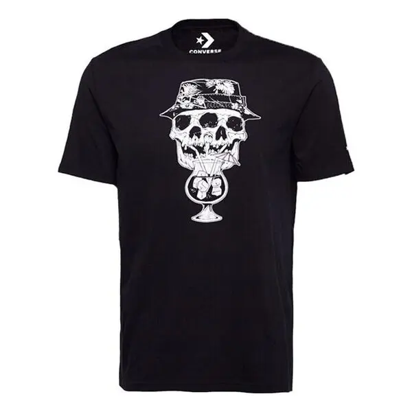 CONVERSE Skull & Cocktail T-shirt Asia Sizing - Black