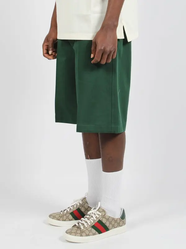 Gucci Web Detail Shorts - Green