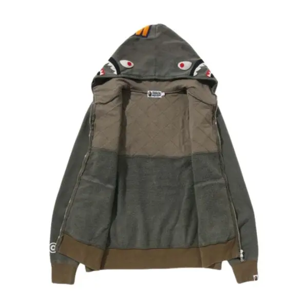 A BATHING APE Military Shark Full Zip Hoodie