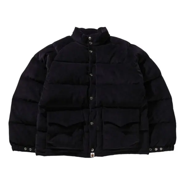 A BATHING APE Corduroy Classic Down Jacket - Black