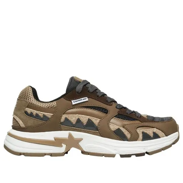 A BATHING APE Shark Sta #2 Sneakers - Beige/light Brown