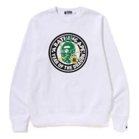 A BATHING APE Year Of The Dragon Crewneck - White