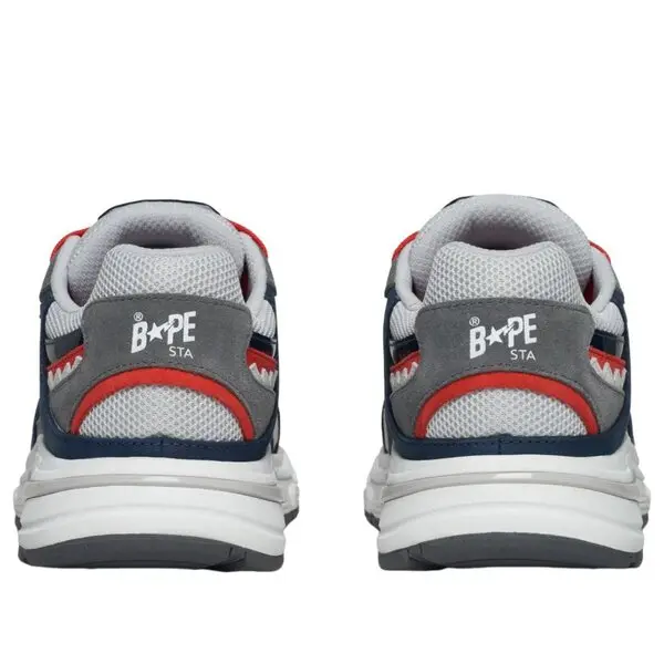 A BATHING APE Shark Sta France "navy" Sneakers - Navy/gray/red