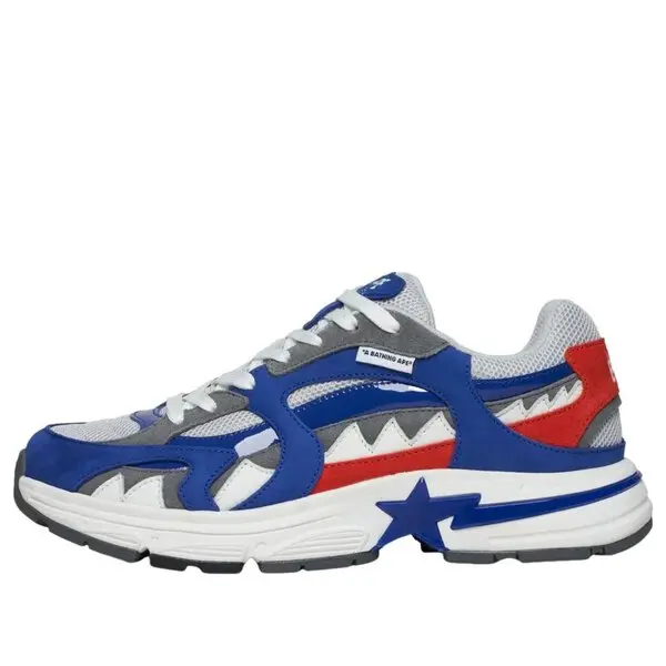 A BATHING APE Shark Sta Japan Sneakers - Blue/white