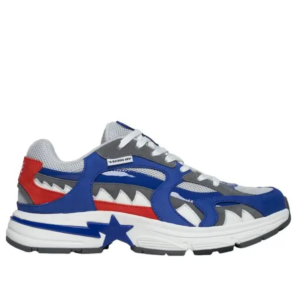 A BATHING APE Shark Sta Japan Sneakers - Blue/white