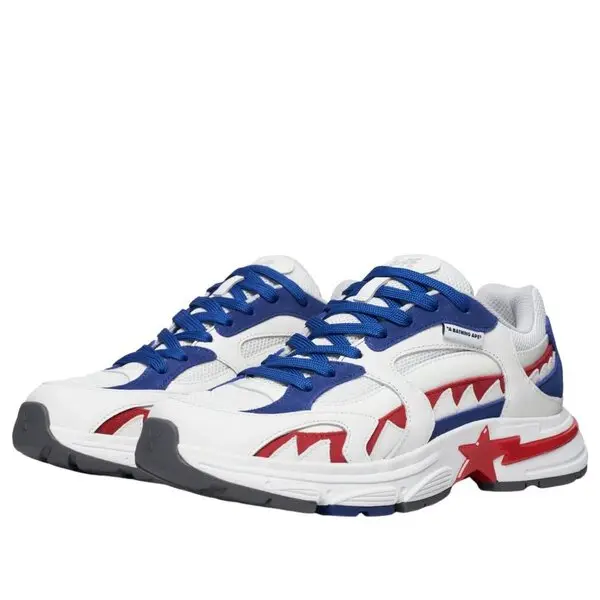 A BATHING APE Shark Sta Uk "white - White/blue/red