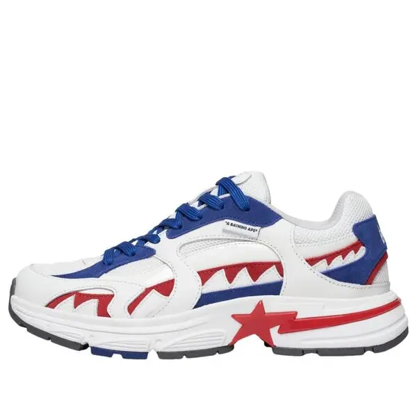 A BATHING APE Shark Sta Uk "white - White/blue/red