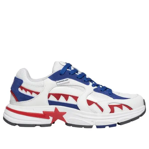 A BATHING APE Shark Sta Uk "white - White/blue/red