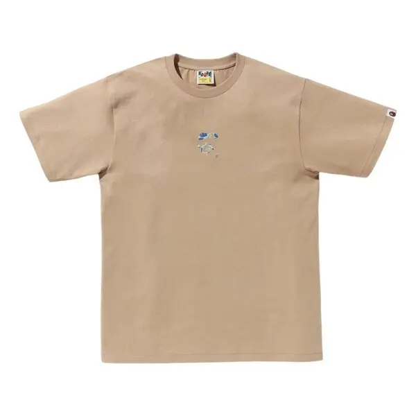 A BATHING APE Liquid Camo Small Ape Face T-shirt - Beige
