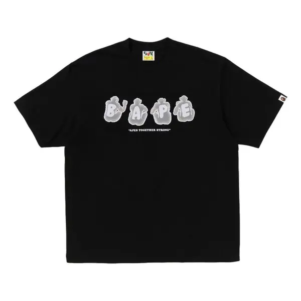 A BATHING APE Stone Ape Character Relaxed Fit T-shirt - Black