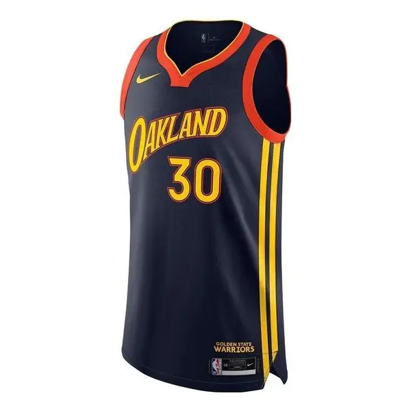 Nike X Nba Golden State Warriors City Swingman Jersey Stephen Curry 30 - Navy/orange/yellow