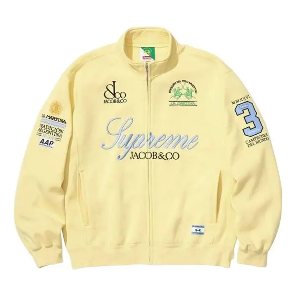 Supreme X La Martina Ss26 Zip Up Sweatshirt - Yellow