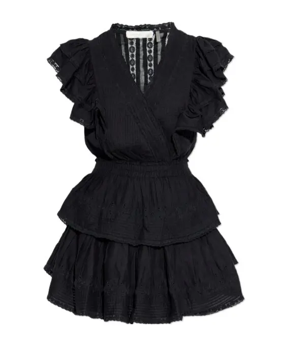 LoveShackFancy Gwen Ruffled Mini Dress