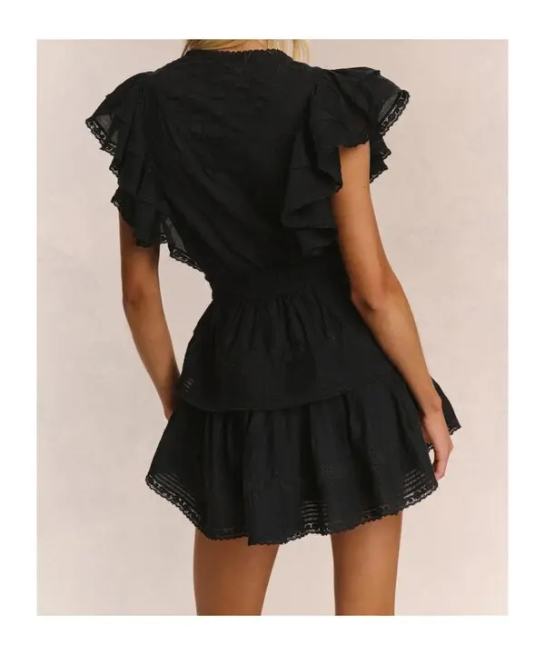 LoveShackFancy Gwen Ruffled Mini Dress