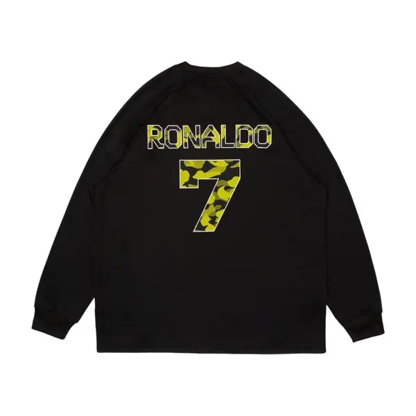 A BATHING APE X Cristiano Ronaldo Cr7 Life Multi Logo Poly Relaxed Fit Jersey