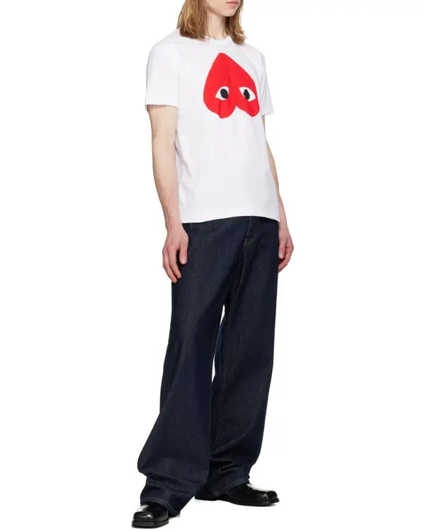 Play Comme Des Garcon Comme Des Garçons Play Reverse Heart Print T-shirt
