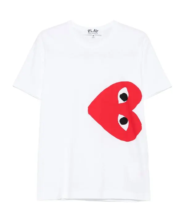 Play Comme Des Garcon Comme Des Garçons Play Heart Printed Crewneck T-shirt