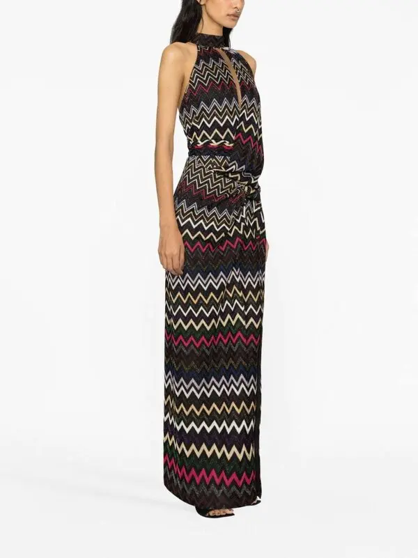 Missoni Zigzag Halterneck Maxi Dress