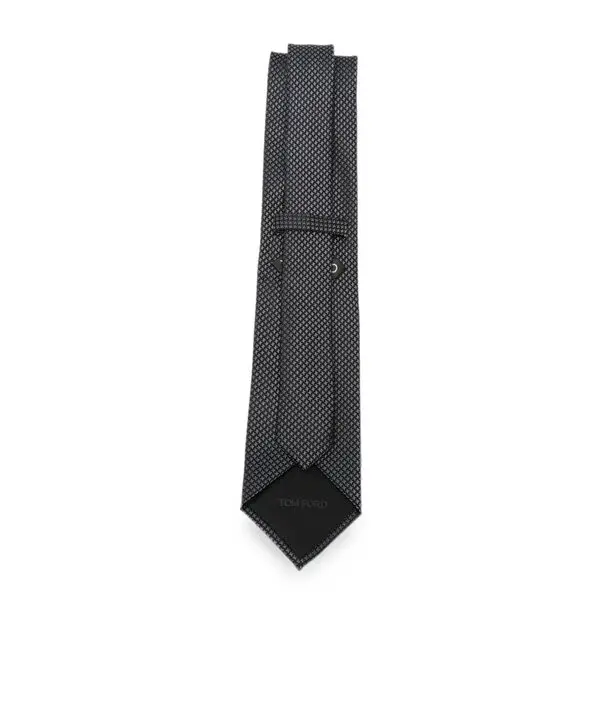 TOM FORD Satin Tie With All-over Star Pattern