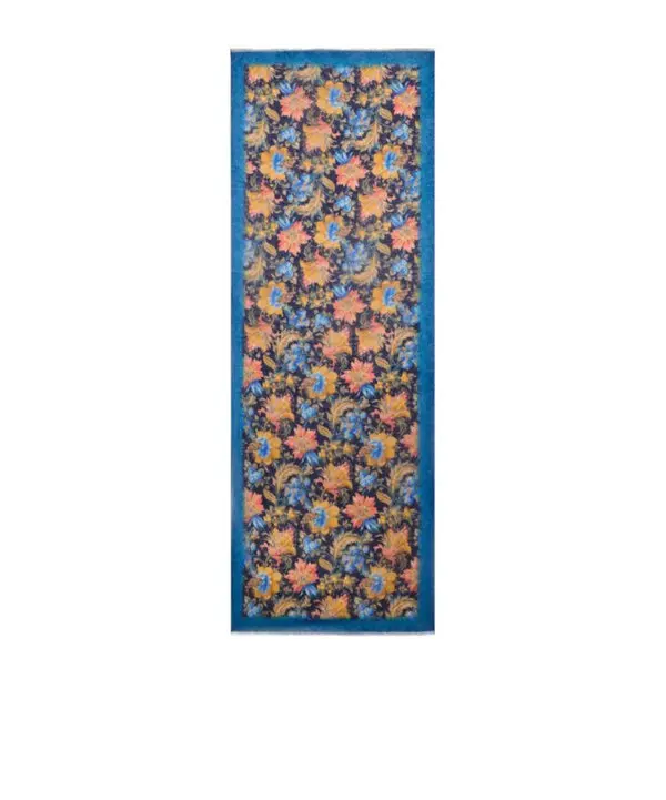 Etro Brushed Cashmere Scarf With Floral Motif