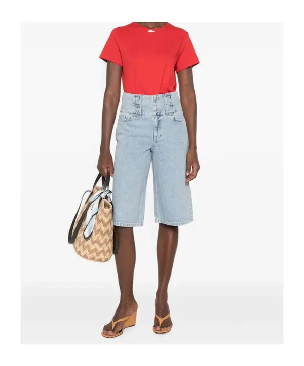 Stine Goya High-waisted Denim Culottes - Denbl