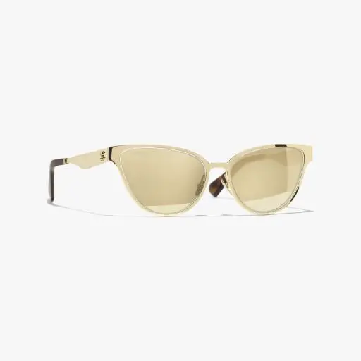Chanel Cat Eye Sunglasses - Gold