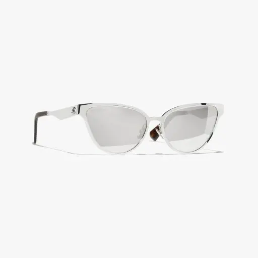 Chanel Cat Eye Sunglasses - Silver
