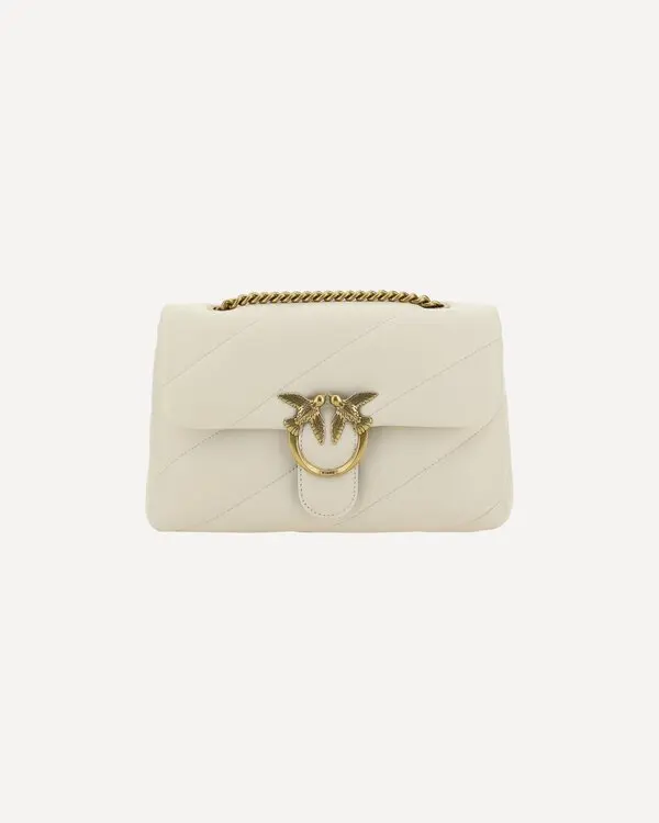 Pinko Love Classic Leather Shoulder Bag