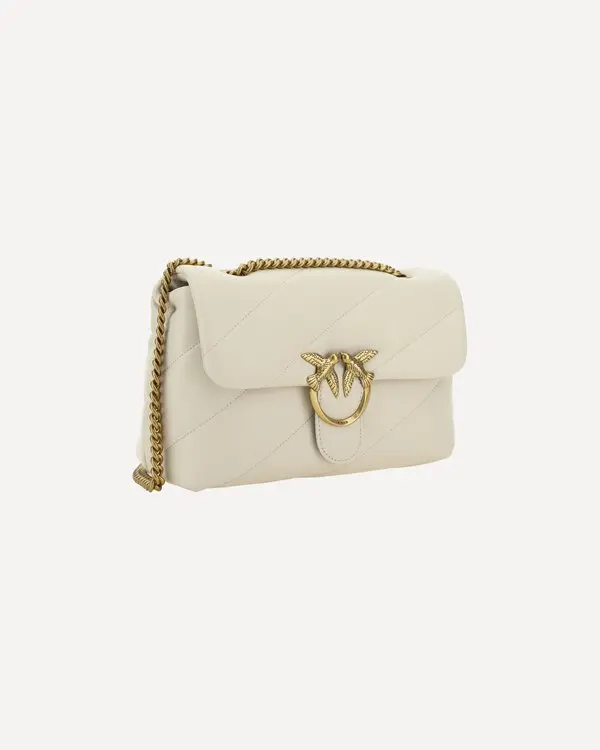 Pinko Love Classic Leather Shoulder Bag