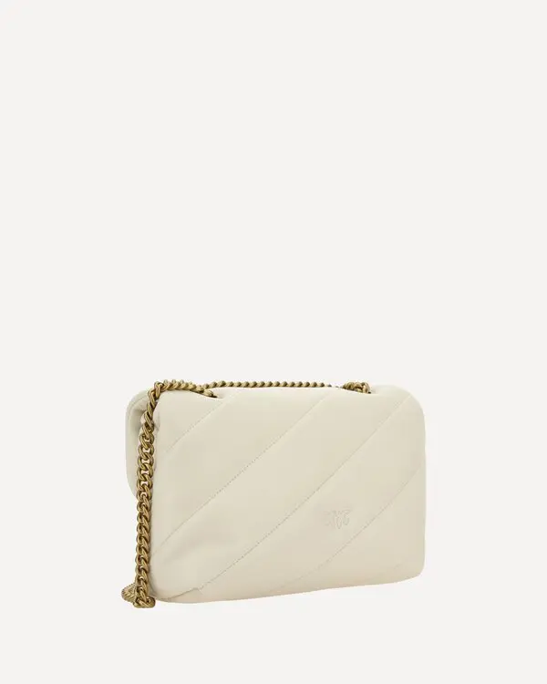 Pinko Love Classic Leather Shoulder Bag
