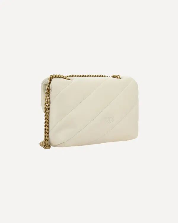 Pinko Love Classic Leather Shoulder Bag