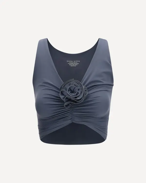 Magda Butrym Ruched Flower Top