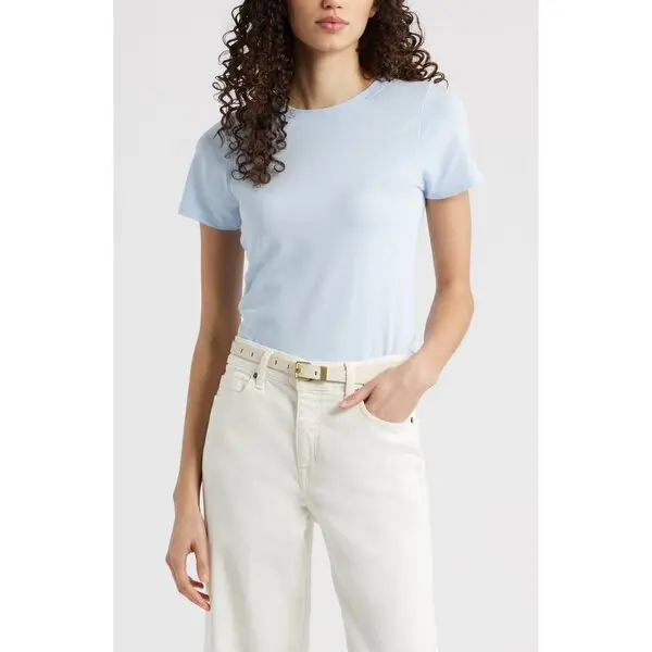 Nordstrom Pima Cotton Blend Crewneck T-shirt - Blue Floaty