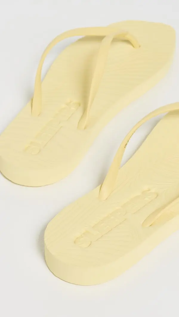 VELOUR Tapered Flip Flops - Mellow Yellow