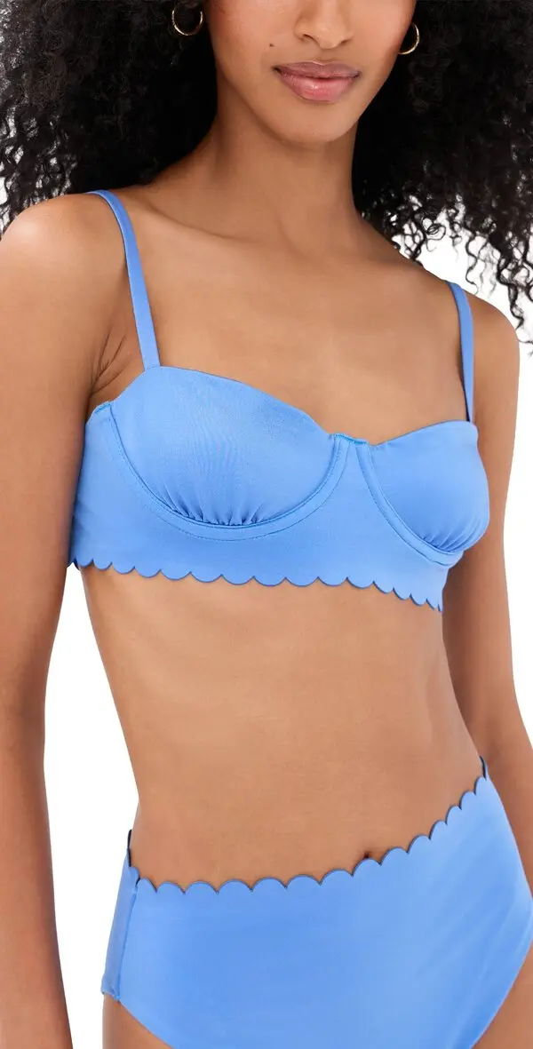 Agua Bendita Lauren Basket Underwire Bikini Top - Blue