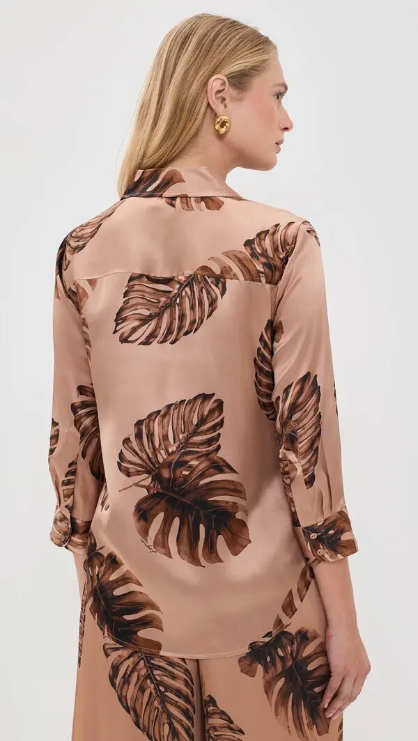 L'Agence Dani 3/4 Sleeve Silk Blouse
