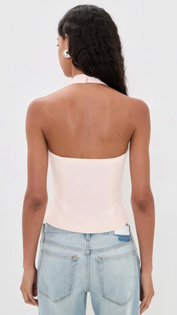 Endless Rose Halter Tie-up Detail Top
