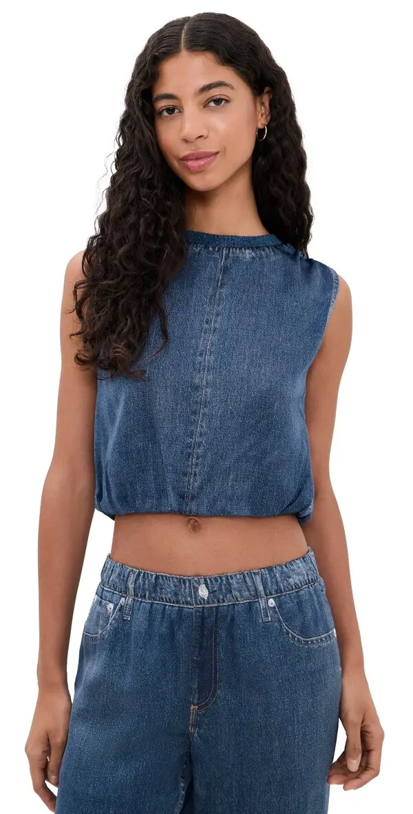 Rag & Bone Miramar Satin Mica Bubble Top