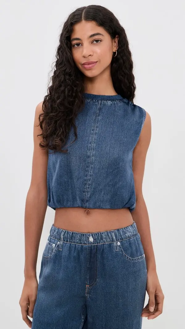 Rag & Bone Miramar Satin Mica Bubble Top