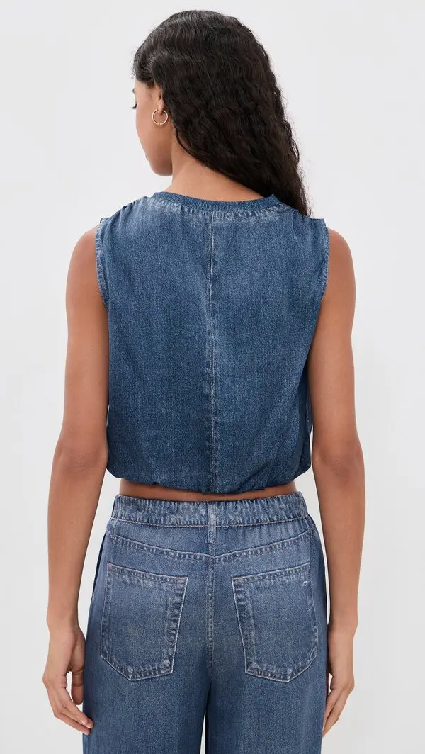 Rag & Bone Miramar Satin Mica Bubble Top