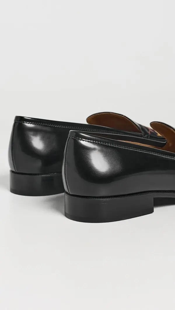 Stella McCartney Brushed Alter Mat & Leopard Printed Velvet Loafers