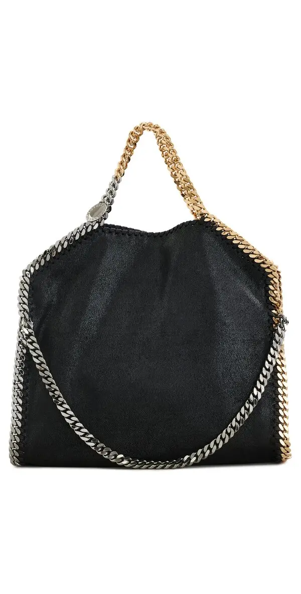 Stella McCartney Falabella Shaggy Deer 3-chain Tote Bag - Black