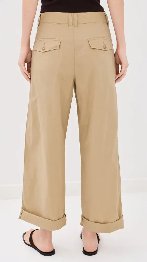 Madewell Poplin Pleated Trousers