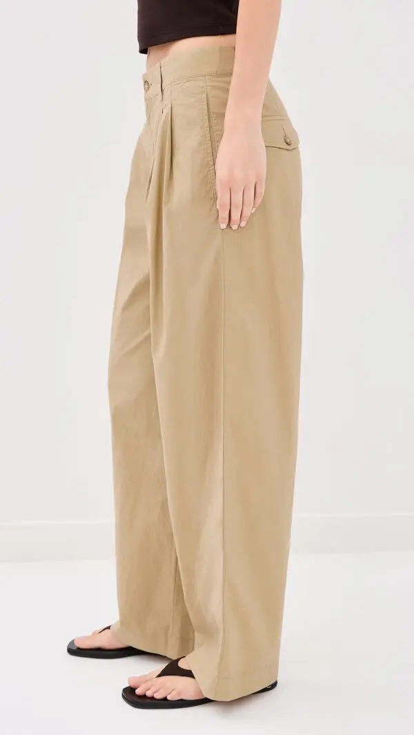 Madewell Poplin Pleated Trousers