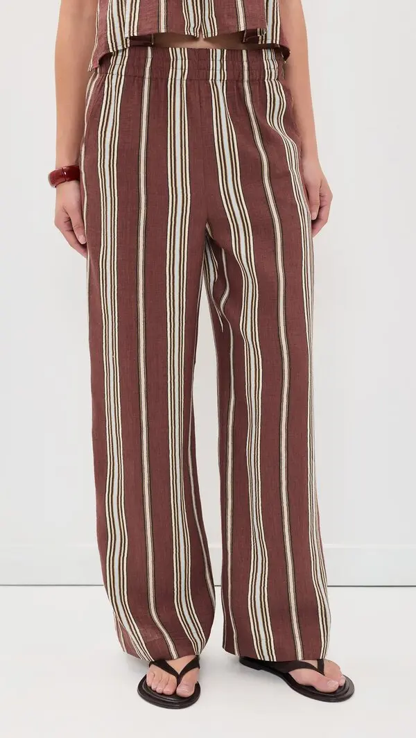 A.L.C. Tyler Wide Leg Linen Blend Pants