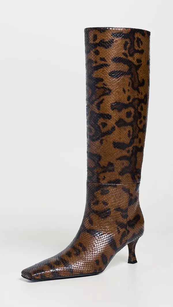 Proenza Schouler Trap Boots In Embossed Python