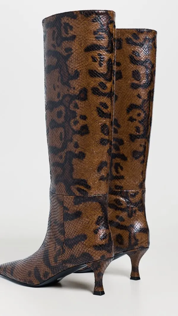Proenza Schouler Trap Boots In Embossed Python
