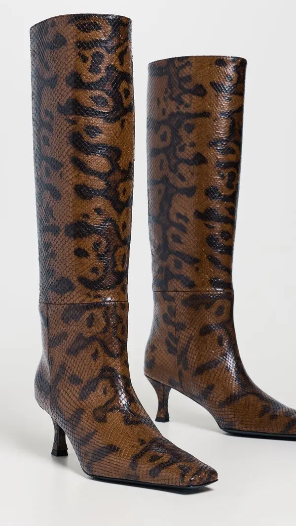 Proenza Schouler Trap Boots In Embossed Python