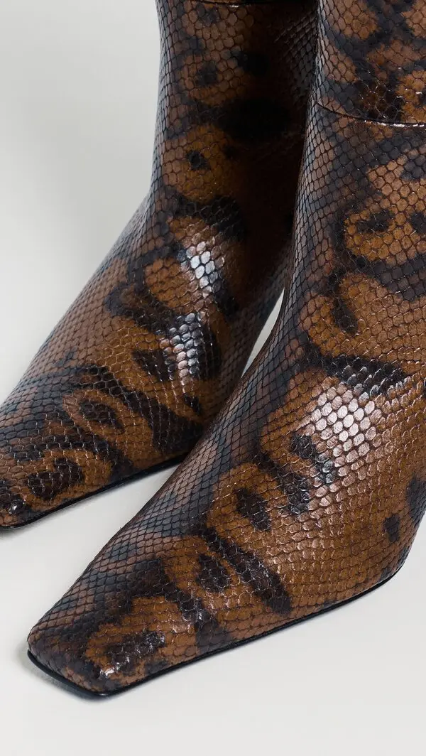 Proenza Schouler Trap Boots In Embossed Python